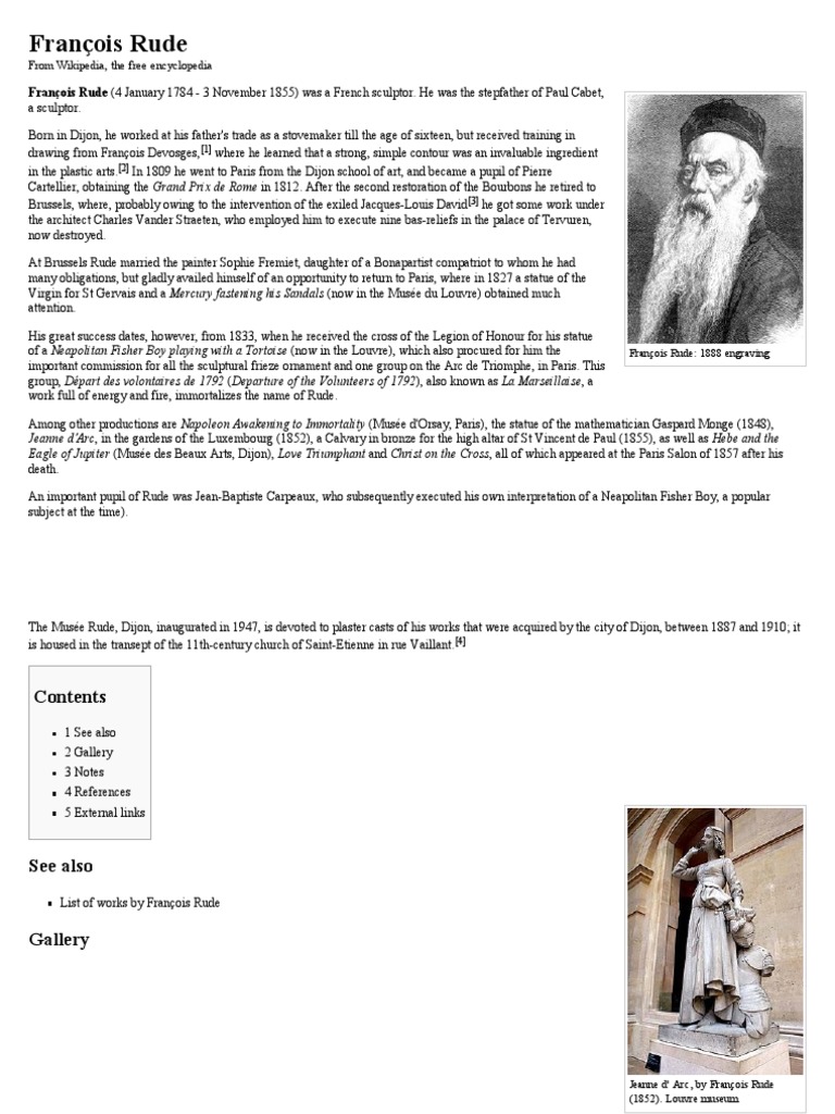 François Rude - Wikipedia, The Free Encyclopedia PDF | PDF | France ...
