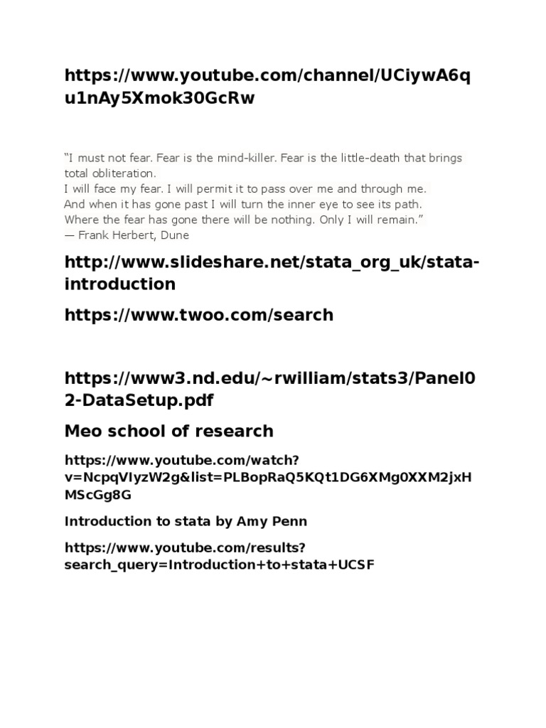 Introduction To Stata by Amy Penn | PDF