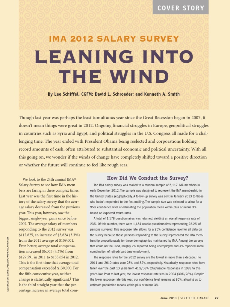 06 2013 Salary Survey | PDF | Salary | Survey Methodology