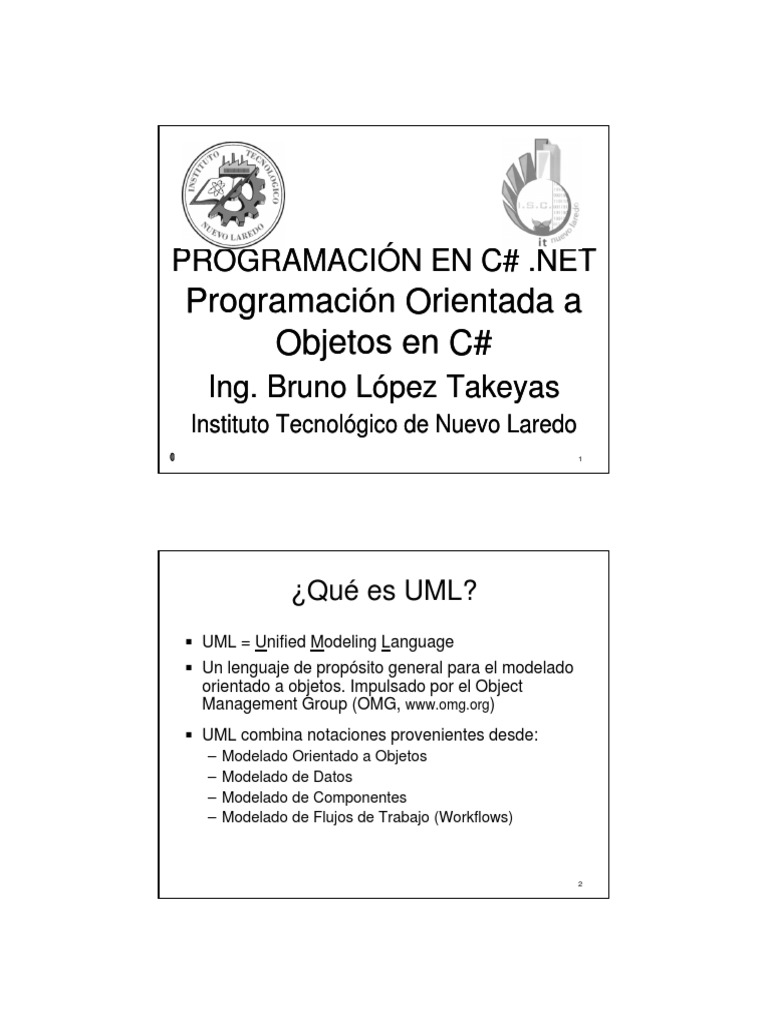 Programacion en C - Sharp Por BLT (POO) | PDF | Objeto (informática ...