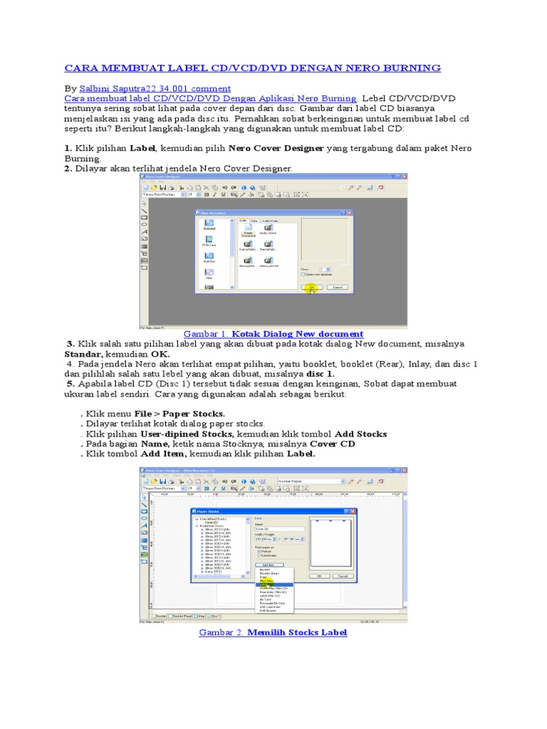 Cara Membuat Label CD | PDF