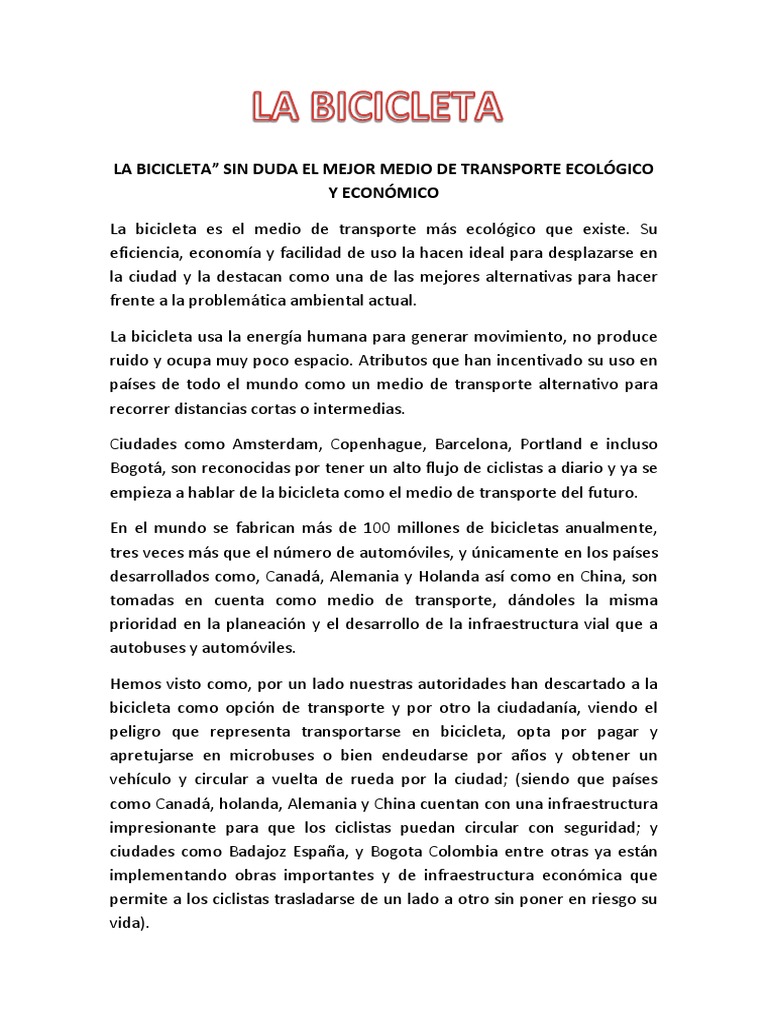 La Bicicleta | Deportes | Naturaleza