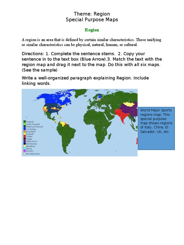 Regions Activity | PDF