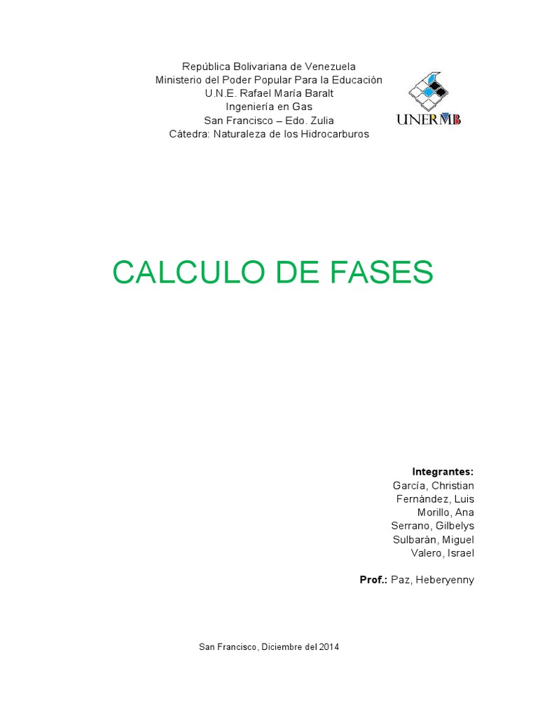 Calculo de Fases. | PDF | Humedad | Gases