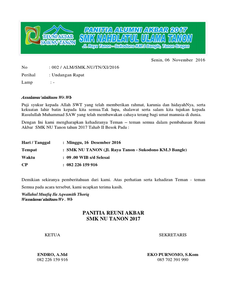 55+ Contoh Surat Undangan Reuni Alumni Sd Gratis Terbaru - Contoh Undangan
