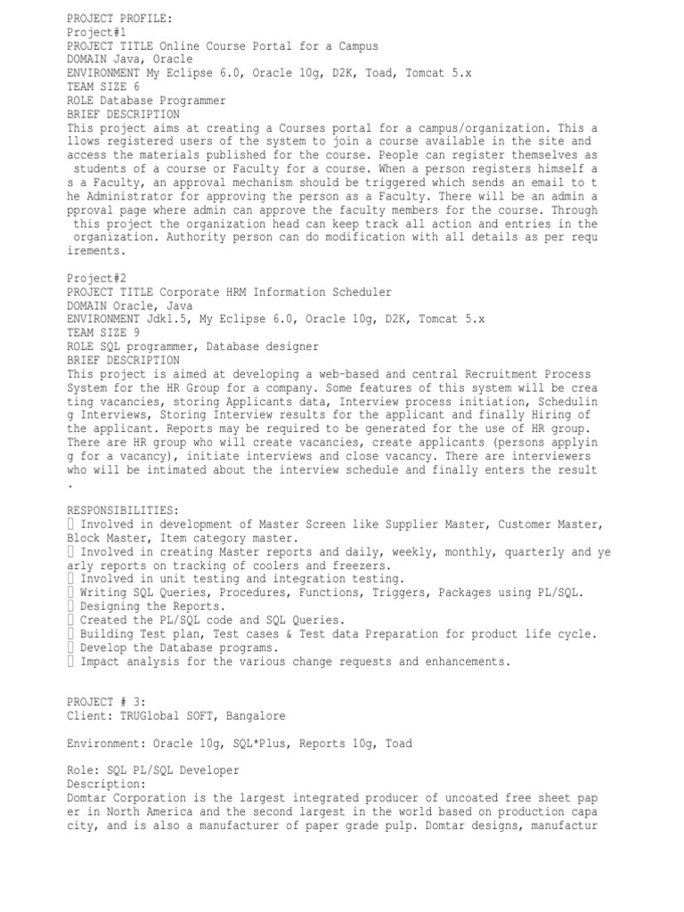 Project Sql Pdf Oracle Database Pl Sql