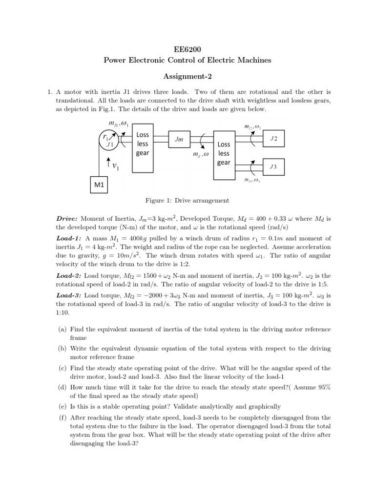 Dynamics of Electric Drives Tutorial | PDF | Electric Motor | Torque