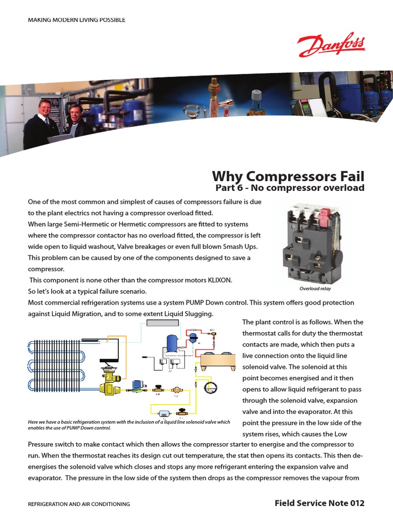 Why Compressors Fail Part 6 - No Compressor Overload | PDF | Gas Compressor | Thermostat