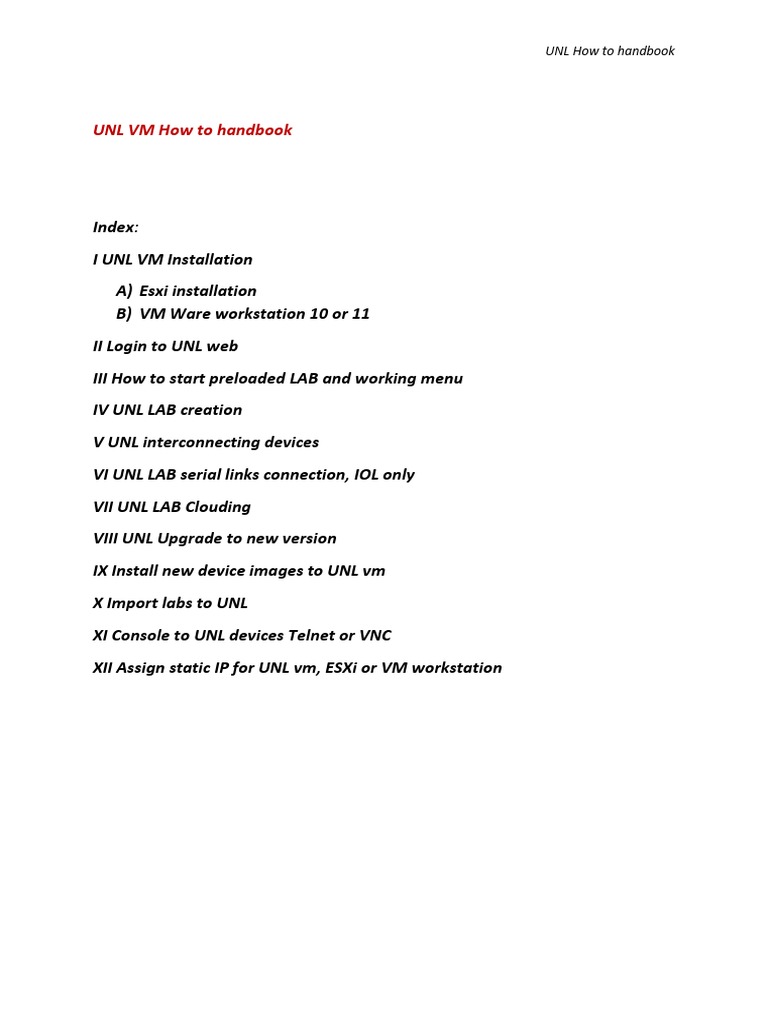 UNL Handbook DOC-JULY-2015 PDF | PDF | Network Switch | V Mware