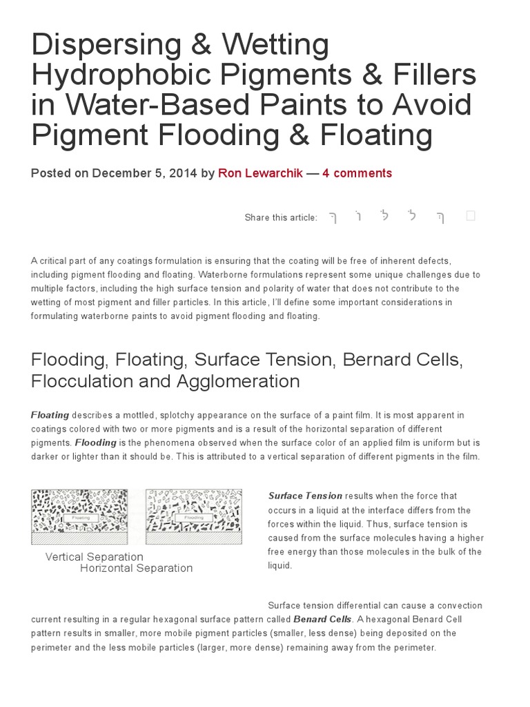 Avoiding Pigment Flooding in Paints | PDF | Pigment | Paint