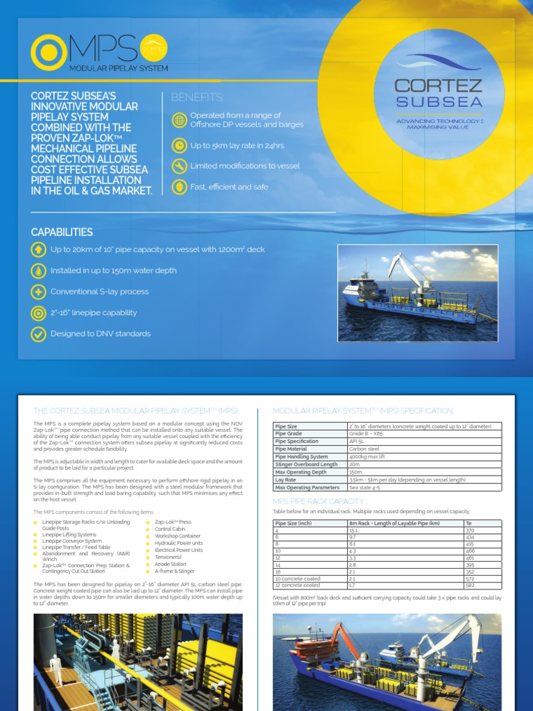 Modular Pipelay System | PDF | Pipeline Transport | Pipe (Fluid Conveyance)