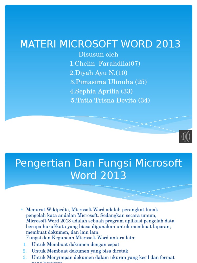Materi Microsoft Word 2013 | PDF