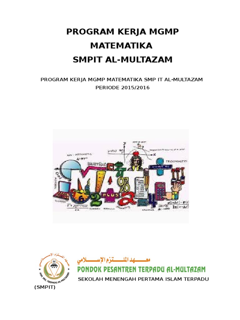 Program Kerja MGMP Matematika Smpit Am 2015 2016 | PDF