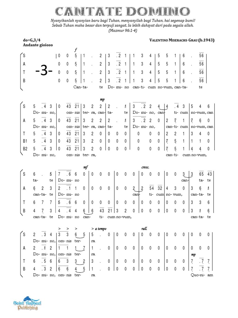 Cantate Domino - Miserachs | PDF