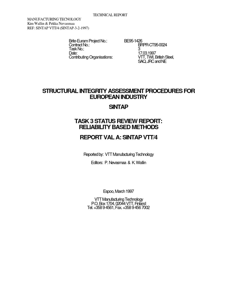 1997 - 3 - Structural Integrity Assessment Procedures For | PDF | Fracture Mechanics | Fracture