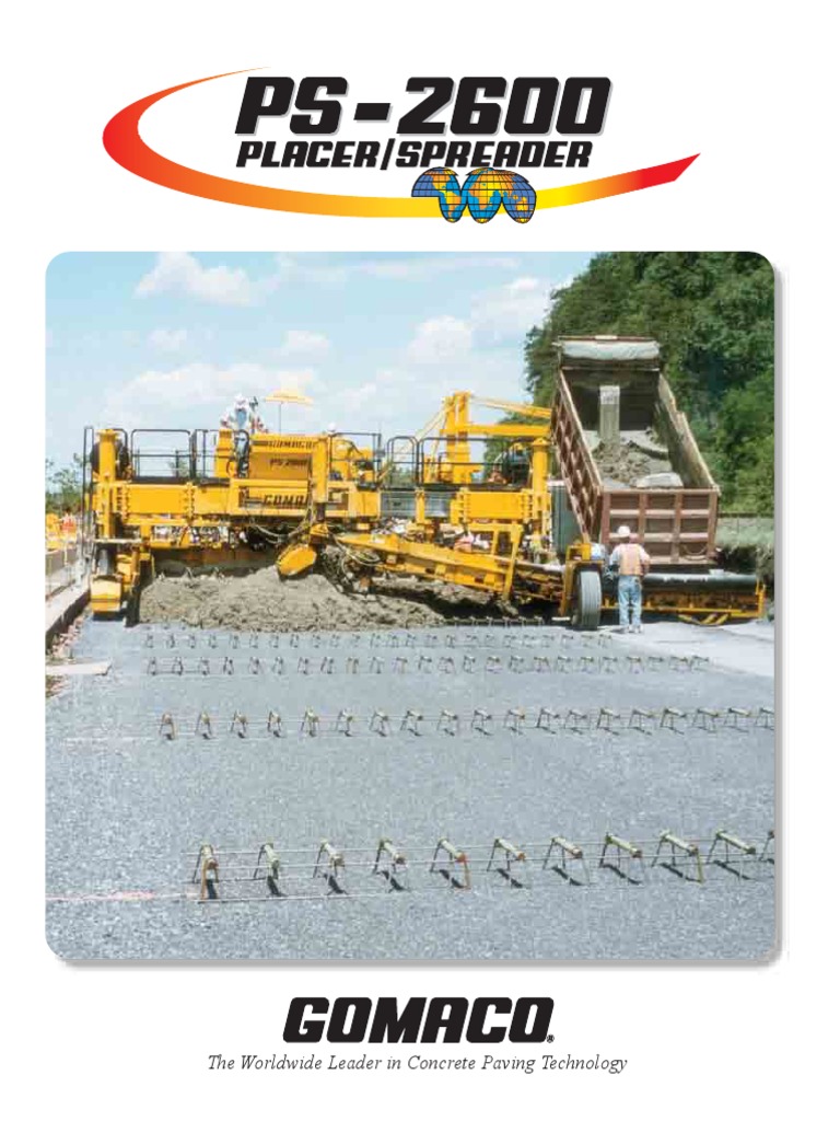 Gomaco Paver Ps2600 - Brochure | PDF | Engines | Diesel Engine