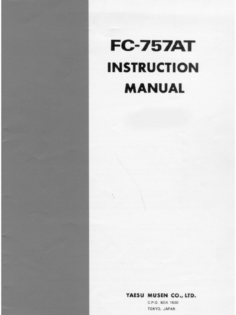 Yaesu FC-757AT | PDF