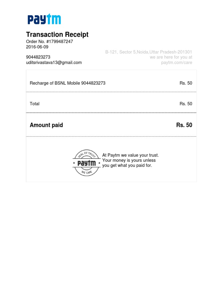 Recharge Invoice 1799487247 | PDF