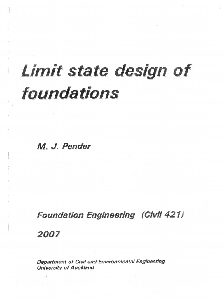 Limit State Design of Foundations | PDF
