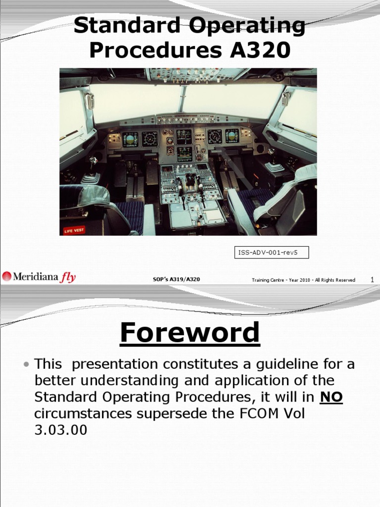 01 SOP's A320 REV 5 - (10210) | Download Free PDF | Cockpit | Air ...
