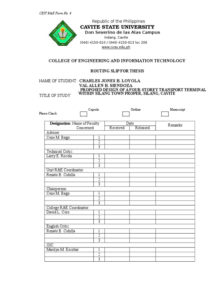 4 - Routing Slip | PDF