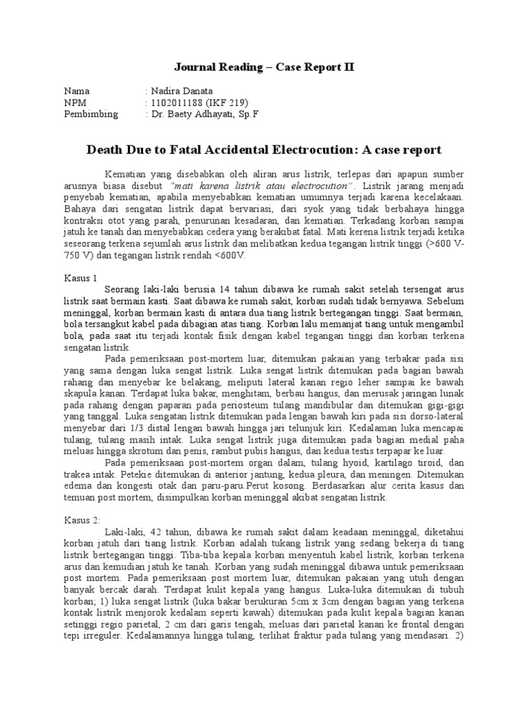 Case Report Forensik | PDF