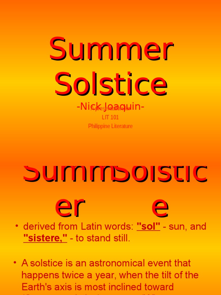 Summer Solstice | Download Free PDF | Nature