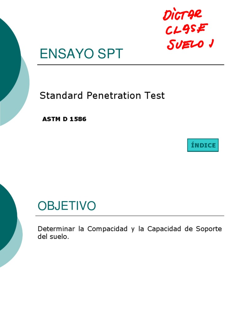Manual Ensayo Spt Pdf Materiales Naturales Suelo