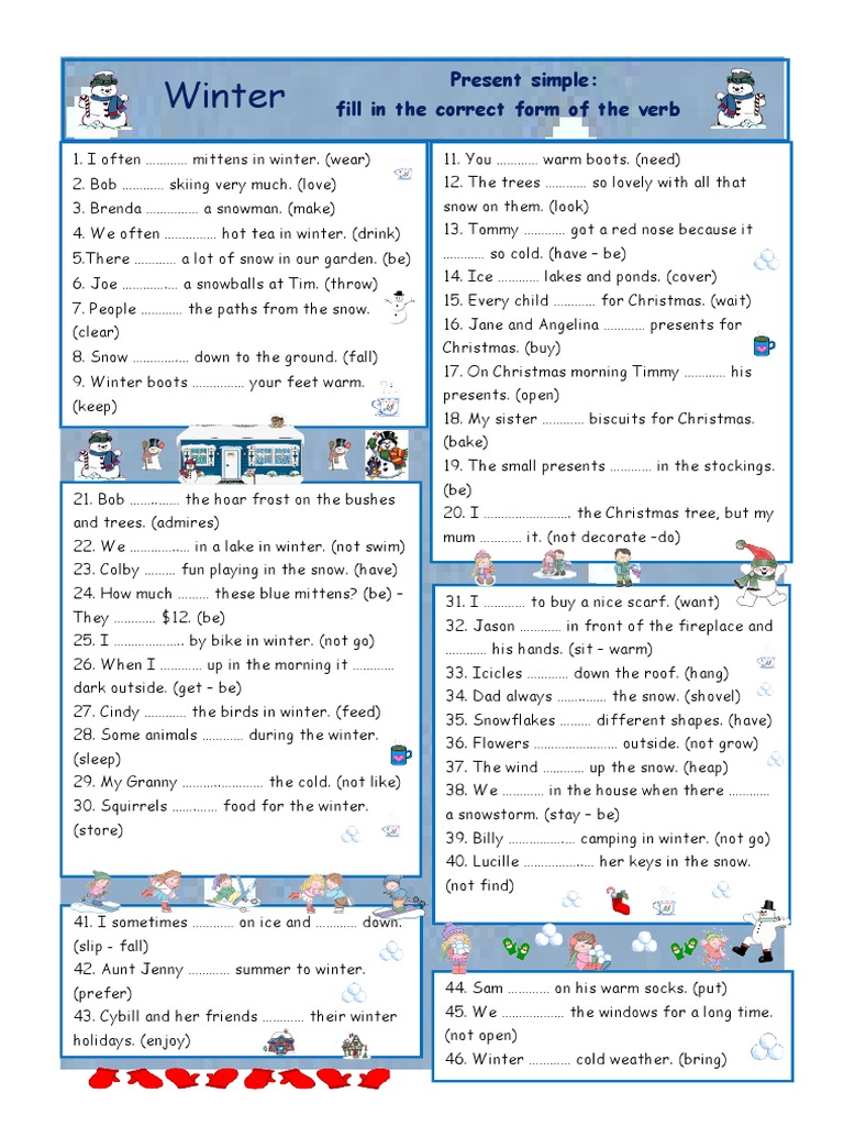 Present Simple | Download Free PDF | Snow | Forms Of Water