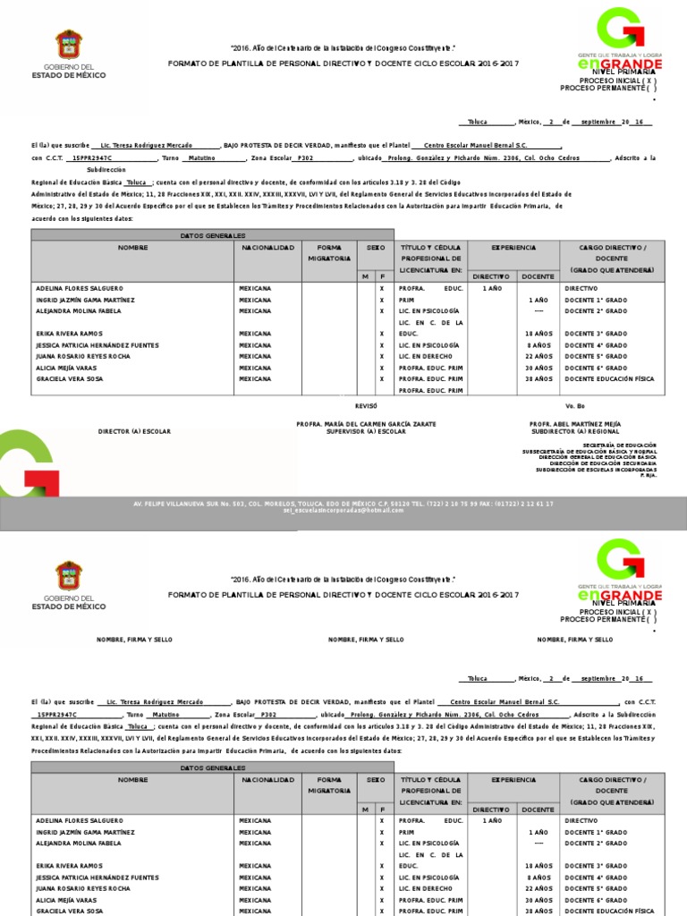 PPR Plantilla 3 | PDF | México | Maestros