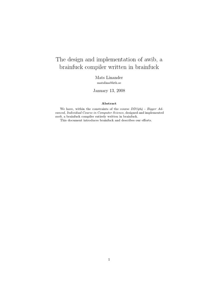 Brain Fuck - Programming Language | Compiler | C (Programming Language)