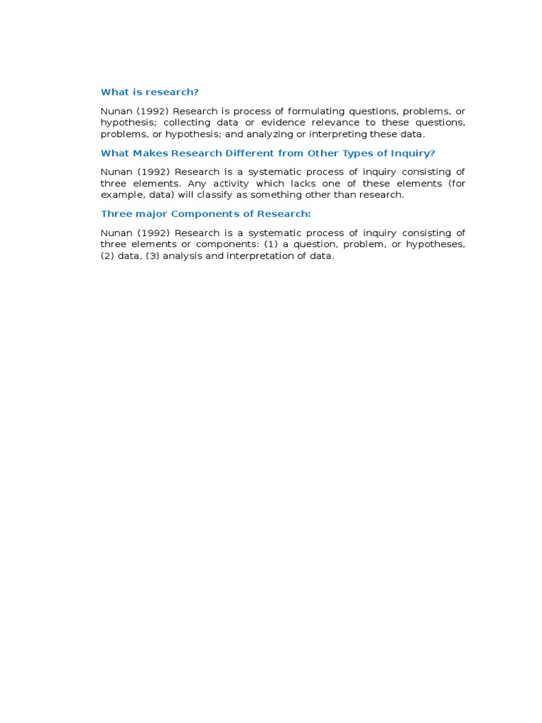 Understanding Research Components | PDF | Career & Growth | Science ...