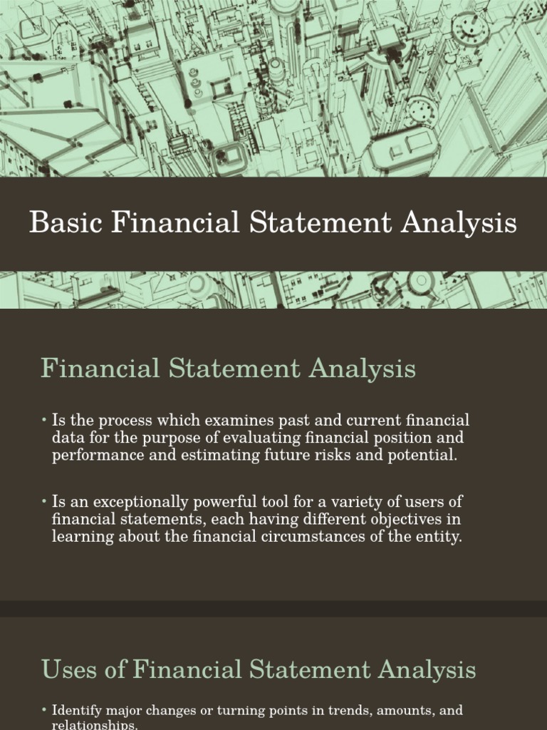 Basic Financial Statement Analysis | PDF | Financial Statement Analysis ...