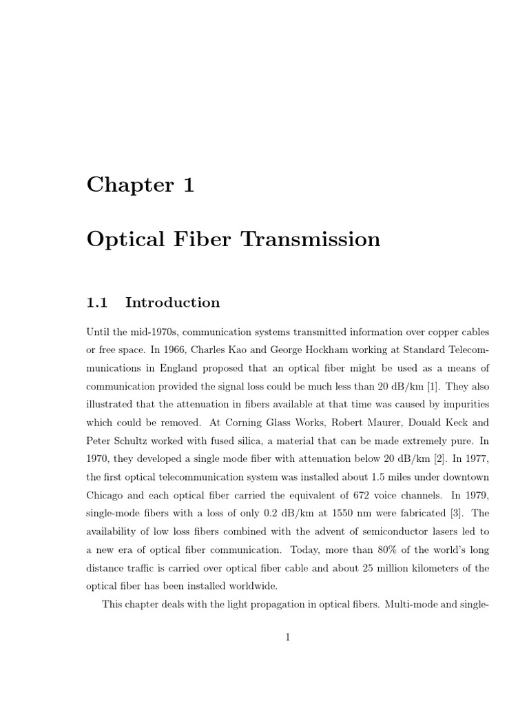 Optical Fiber Transmission Fundamentals | PDF | Optical Fiber | Atomic