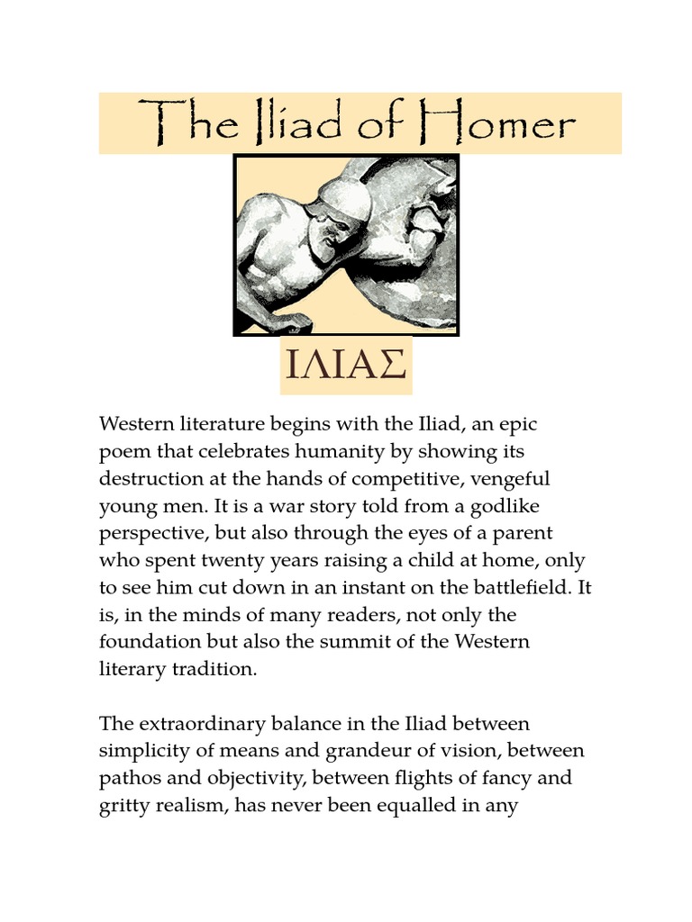 The Iliad | PDF | Homer | Iliad