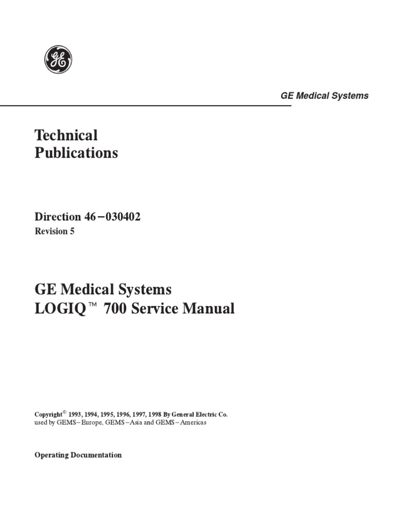 Logiq 700 Service Manual PDF | PDF