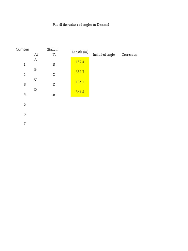 Put All The Values of Angles in Decimal: Number | PDF