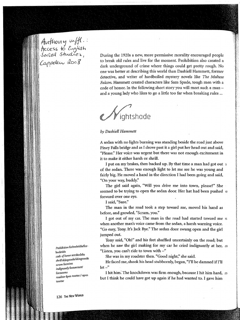 Nightshade, Short Story | PDF