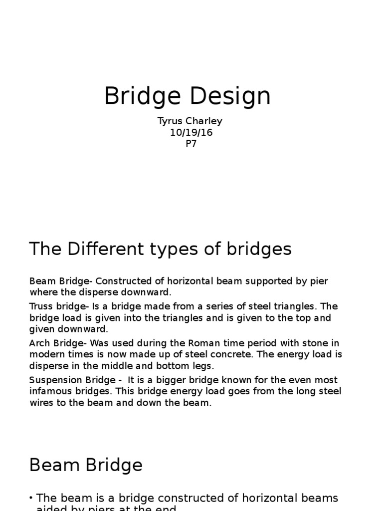 Bridge Design | PDF