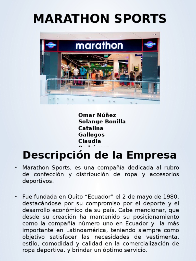 Marathon Sports | Precios | Producto (Negocio)