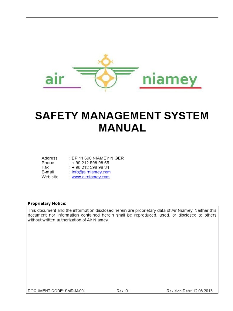 Safety Management System Manual: Proprietary Notice | PDF | Computing ...