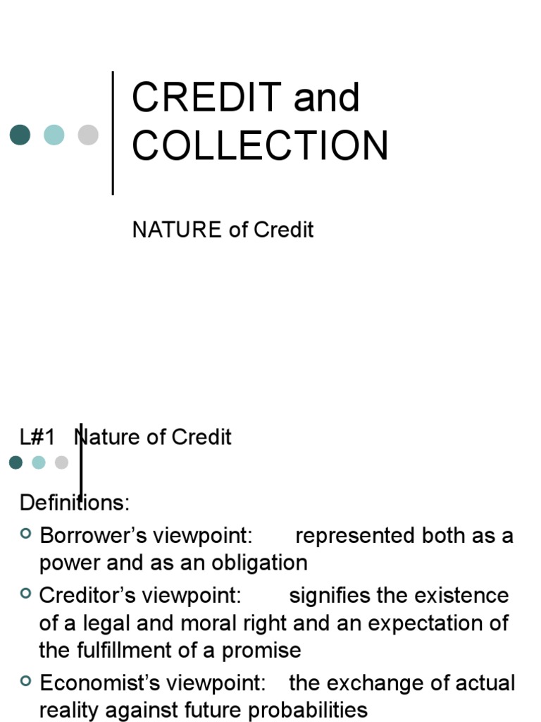 Credit and Collection | PDF | Credit (Finance) | Loans