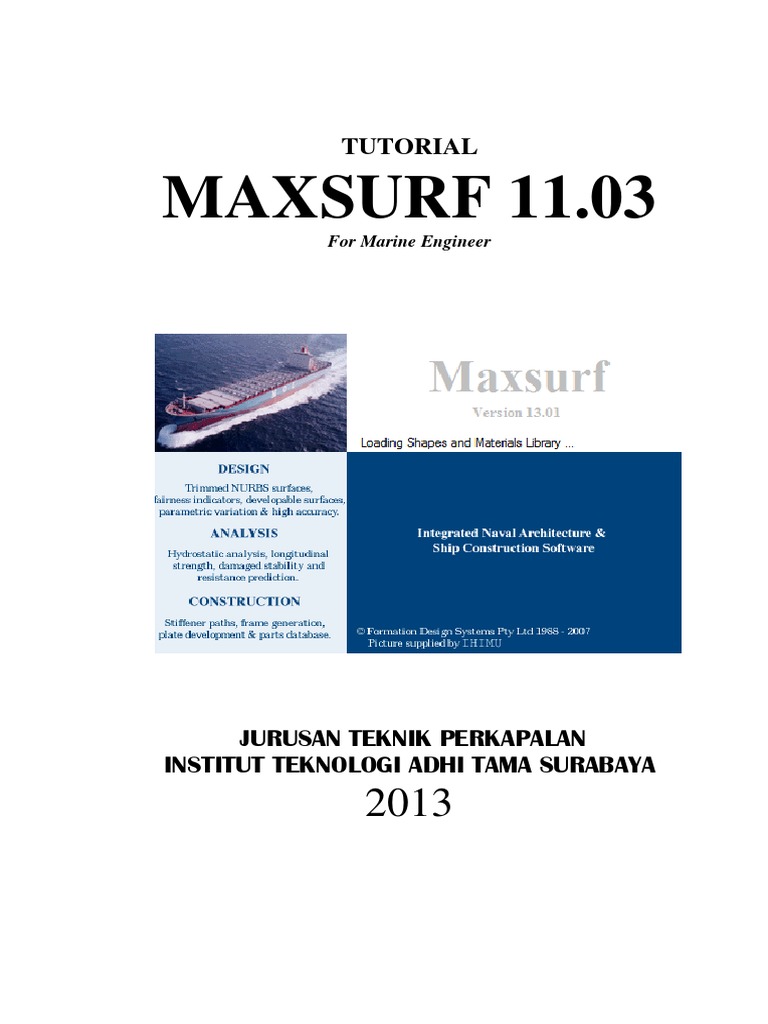 Tutorial Maxsurf 11.03 | PDF