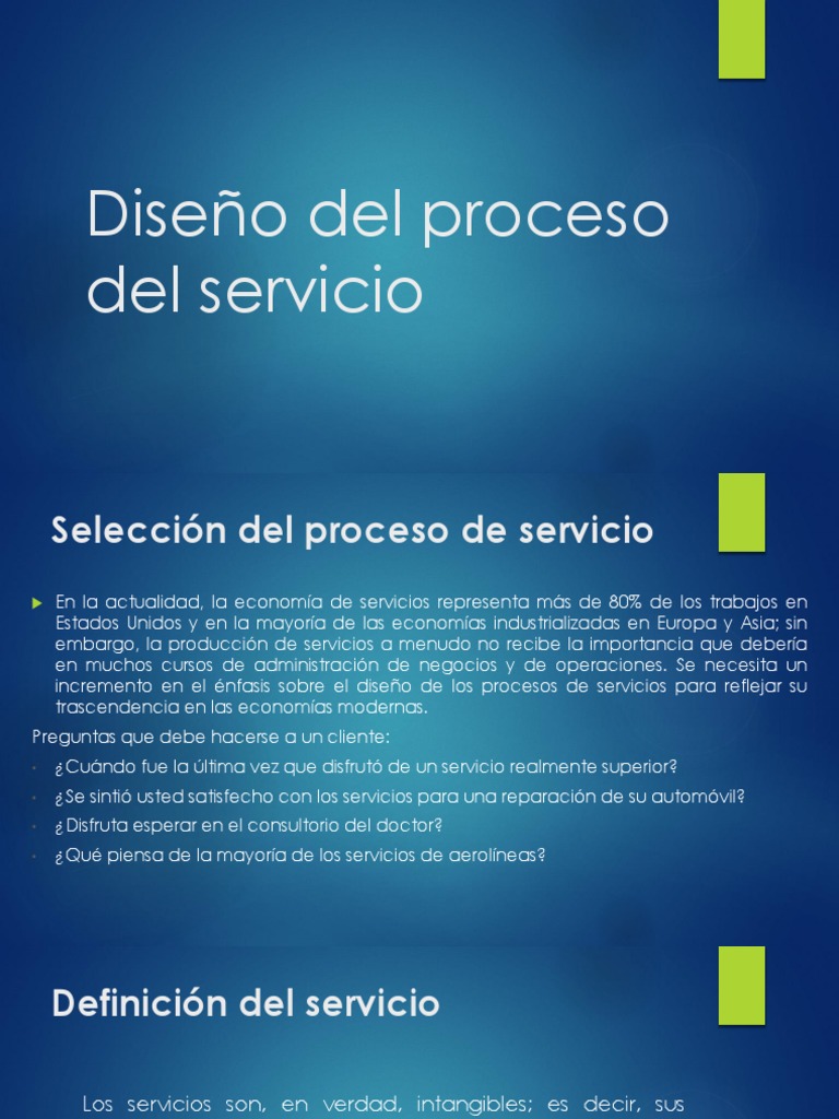 Diseño Del Proceso Del Servicio | Producto (Negocio) | Negocios