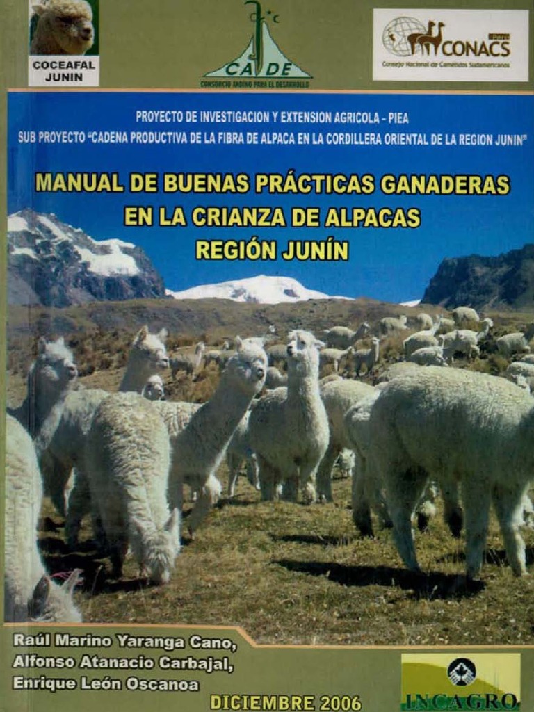 Manual de Buenas Practicas Ganaderas Alpaca Region Junin | PDF