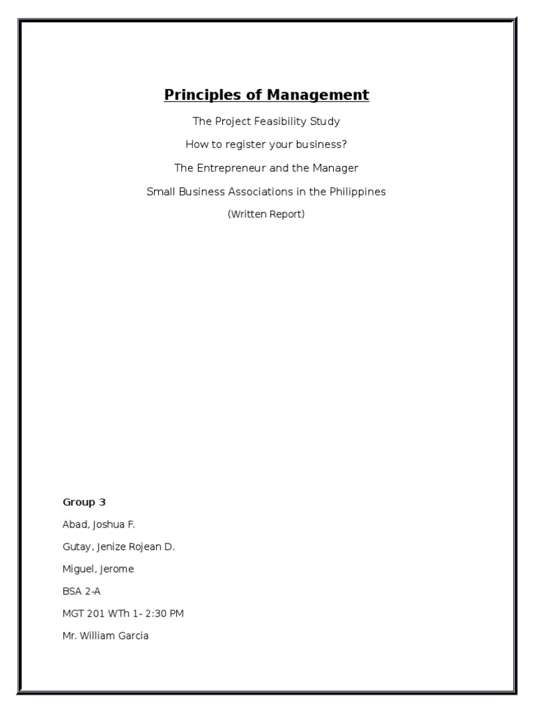 The Project Feasibility Study | PDF | Feasibility Study | Metro Manila