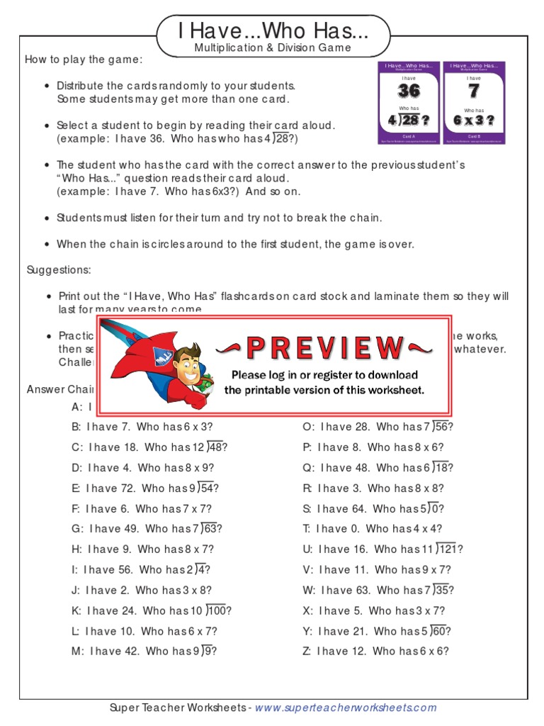 I Have... Who Has... I Have... Who Has.. | PDF | Leisure