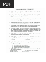 Projectile Motion Problem Set Solutions | PDF | Projectiles | Mechanics