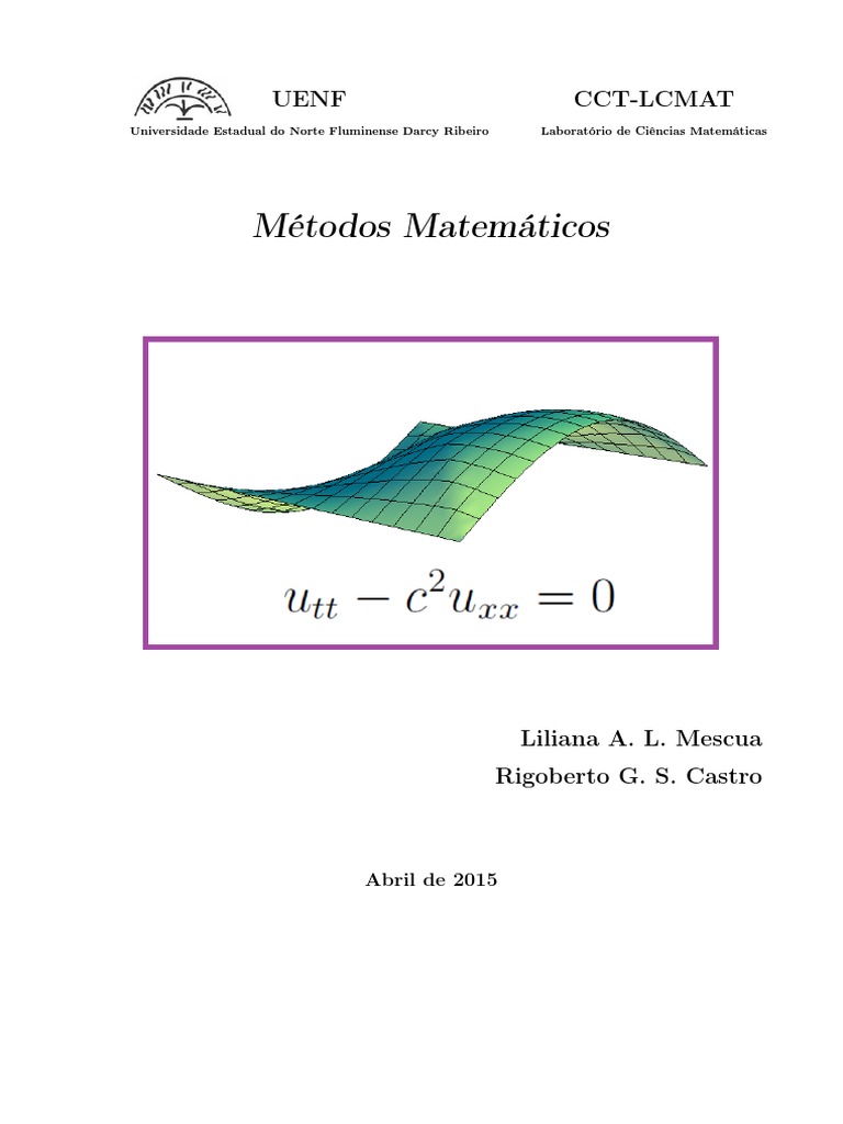 Métodos Matemáticos | PDF | Equação diferencial ordinária | Equações ...