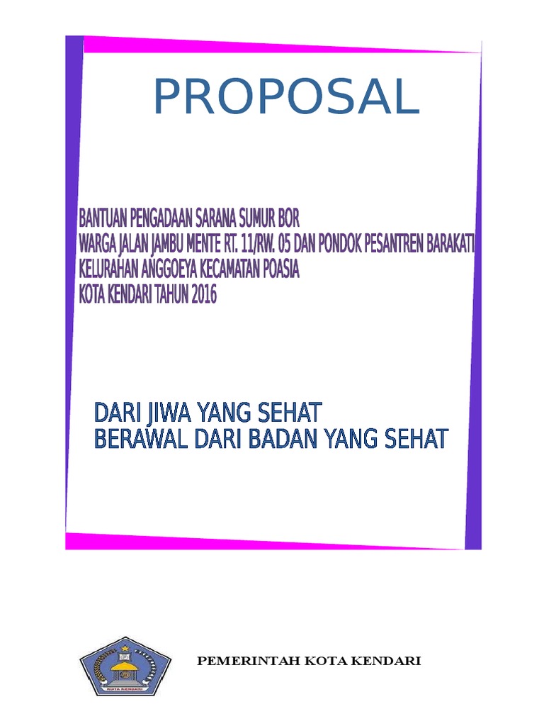 Proposal Sumur Bor | PDF